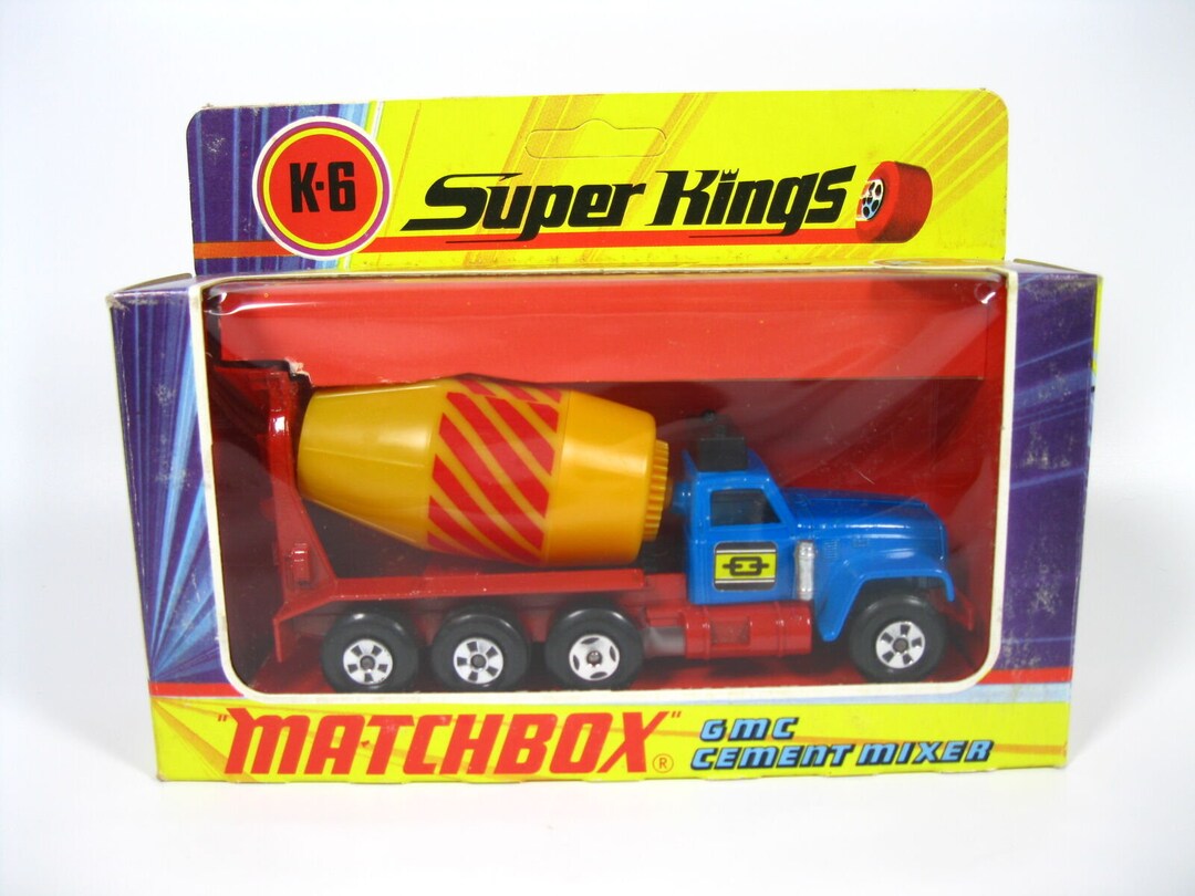 Matchbox Super Kings K-6 GMC Cement Mixer W/ Original Box Rare Near ...