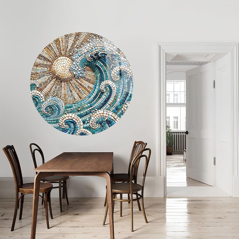 Tempered Glass Wall Art-round Wall Art Gift-circle Wall Art-tempered ...