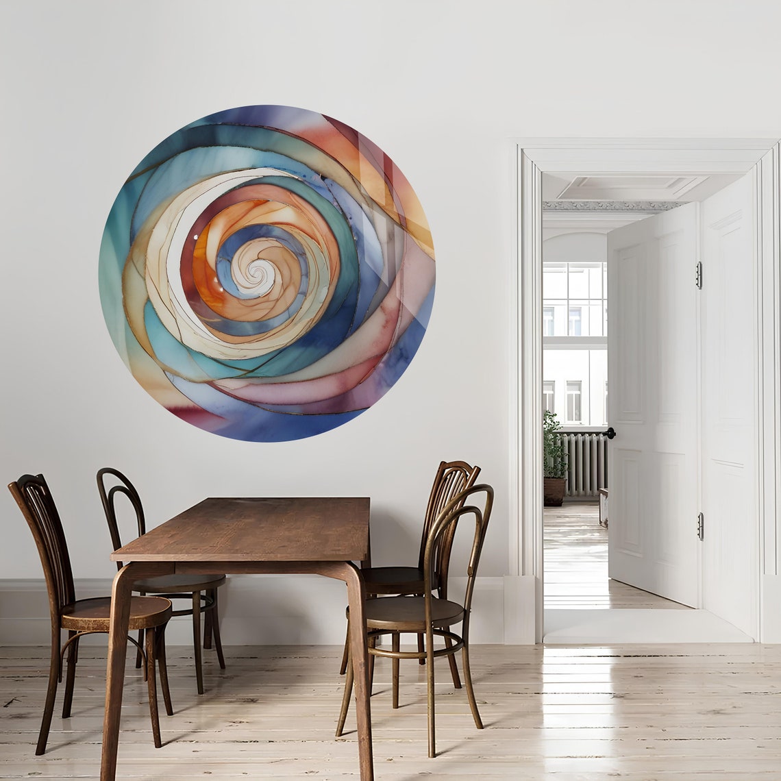 Tempered Glass Nebula Wall Art, Round Space Decor - Etsy