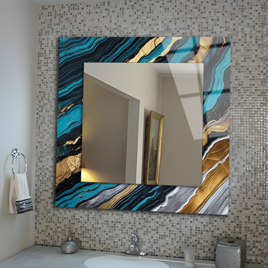 Mirror Wall Decor for Bedroom, Glass Wall Decor Entryway, Living Room ...