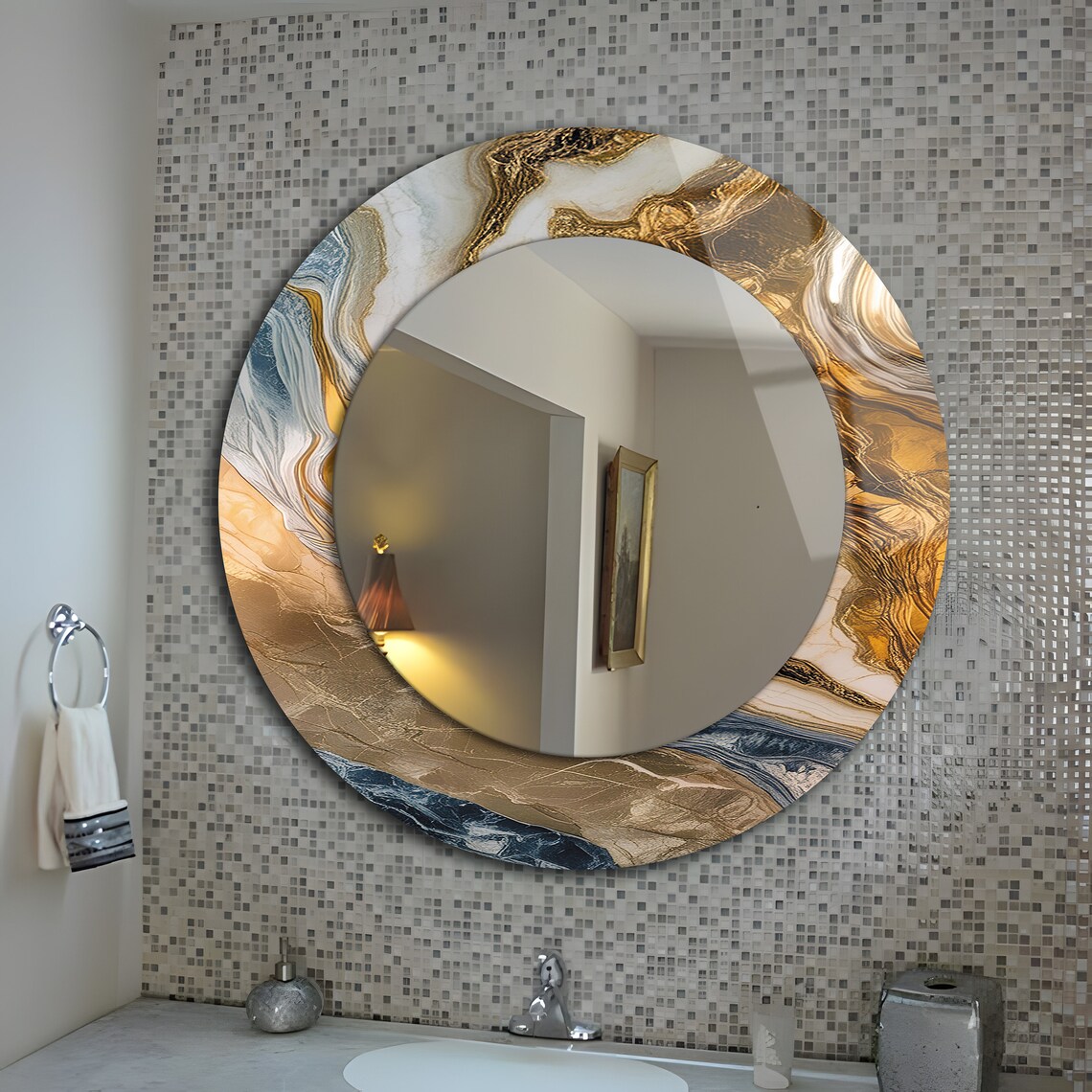 Mirror Wall Decor for Bedroom, Glass Wall Decor Entryway, Living Room ...