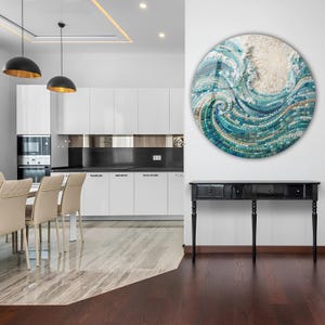 Tempered Glass Wall Art-round Wall Art Gift-circle Wall Art-tempered ...