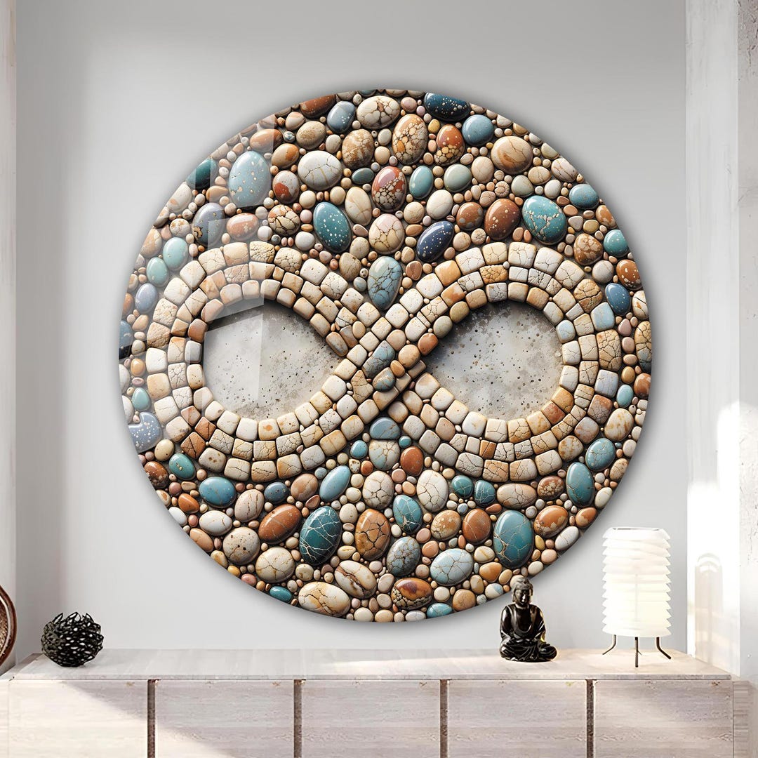 Infinity Symbol Glass Mosaic Wall Art Decor, Abstract Wall Painting ...