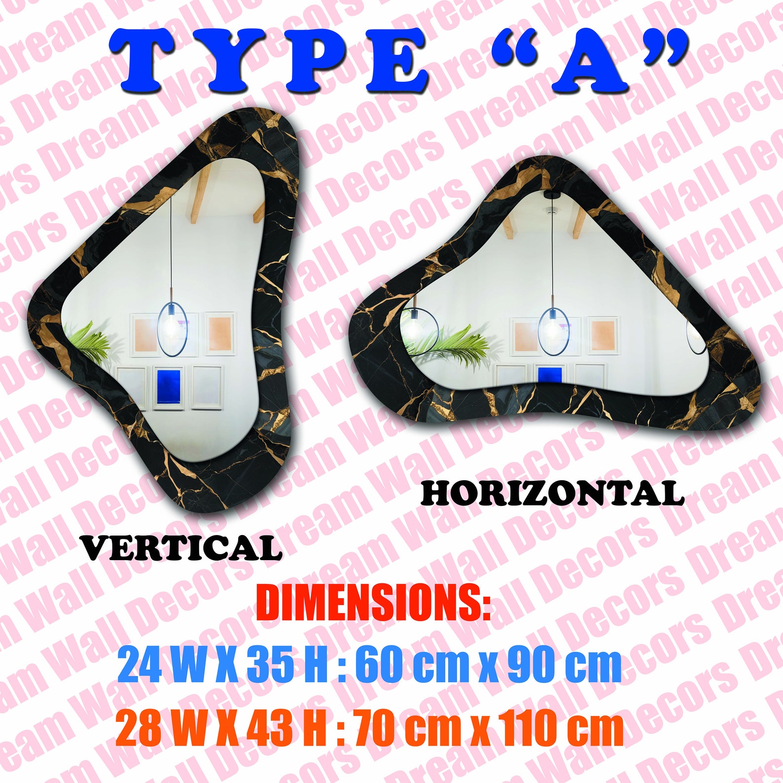 Asymmetrical Mirror Irregular Mirror Mirror Wall Decor on - Etsy