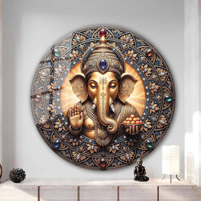 Framed Ganesh Glass - Etsy