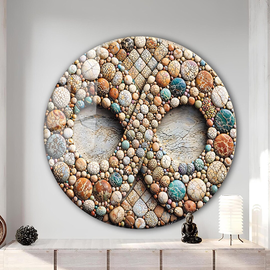 Infinity Symbol Glass Mosaic Wall Art Decor, Abstract Wall Painting ...