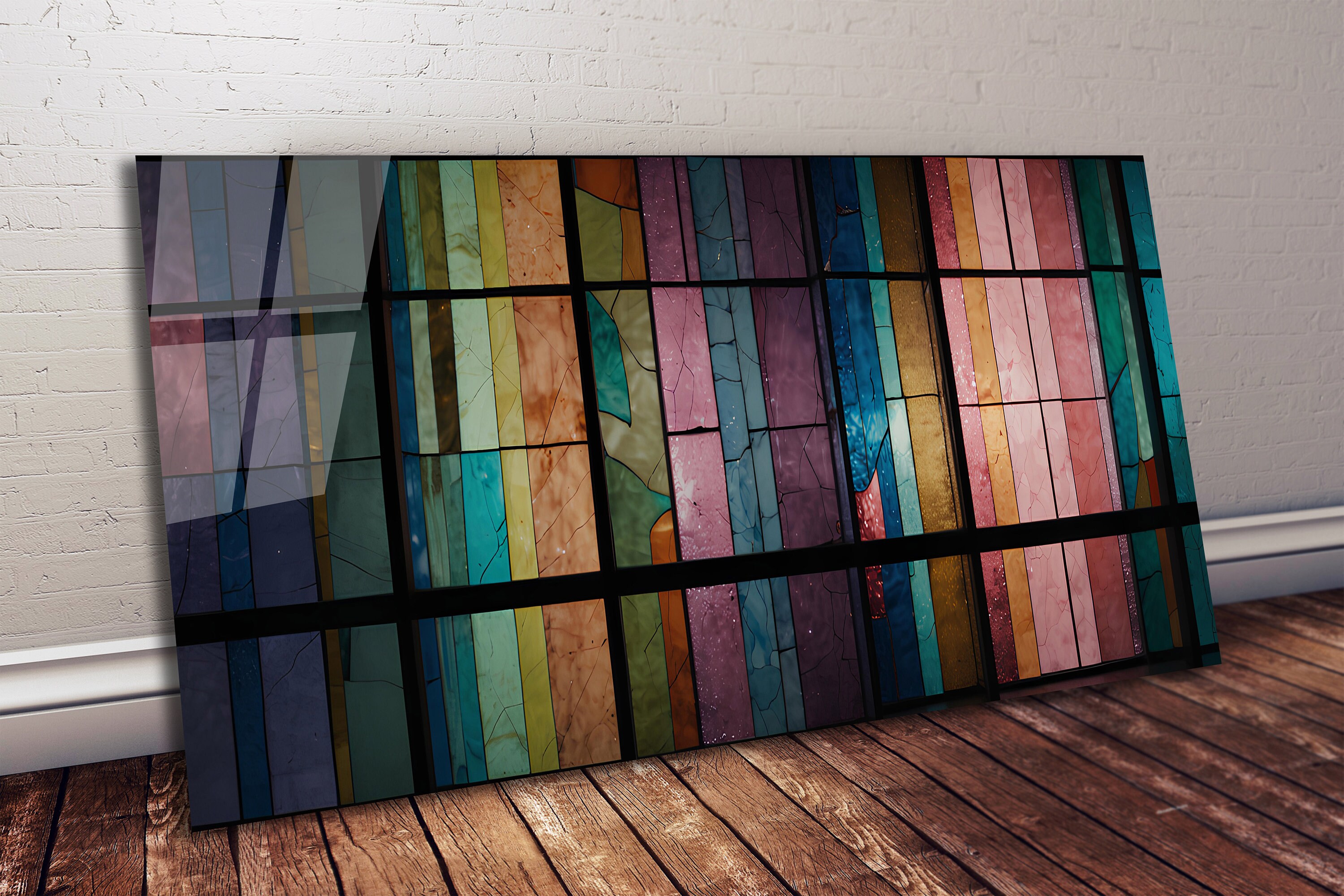 Stained Mosaic Tempered Glass Design Wall Art, Stepmom Gift, Wall Art ...