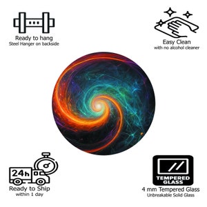 Optical Illusion Tempered Glass Wall Art | Swirl Pattern Print ...