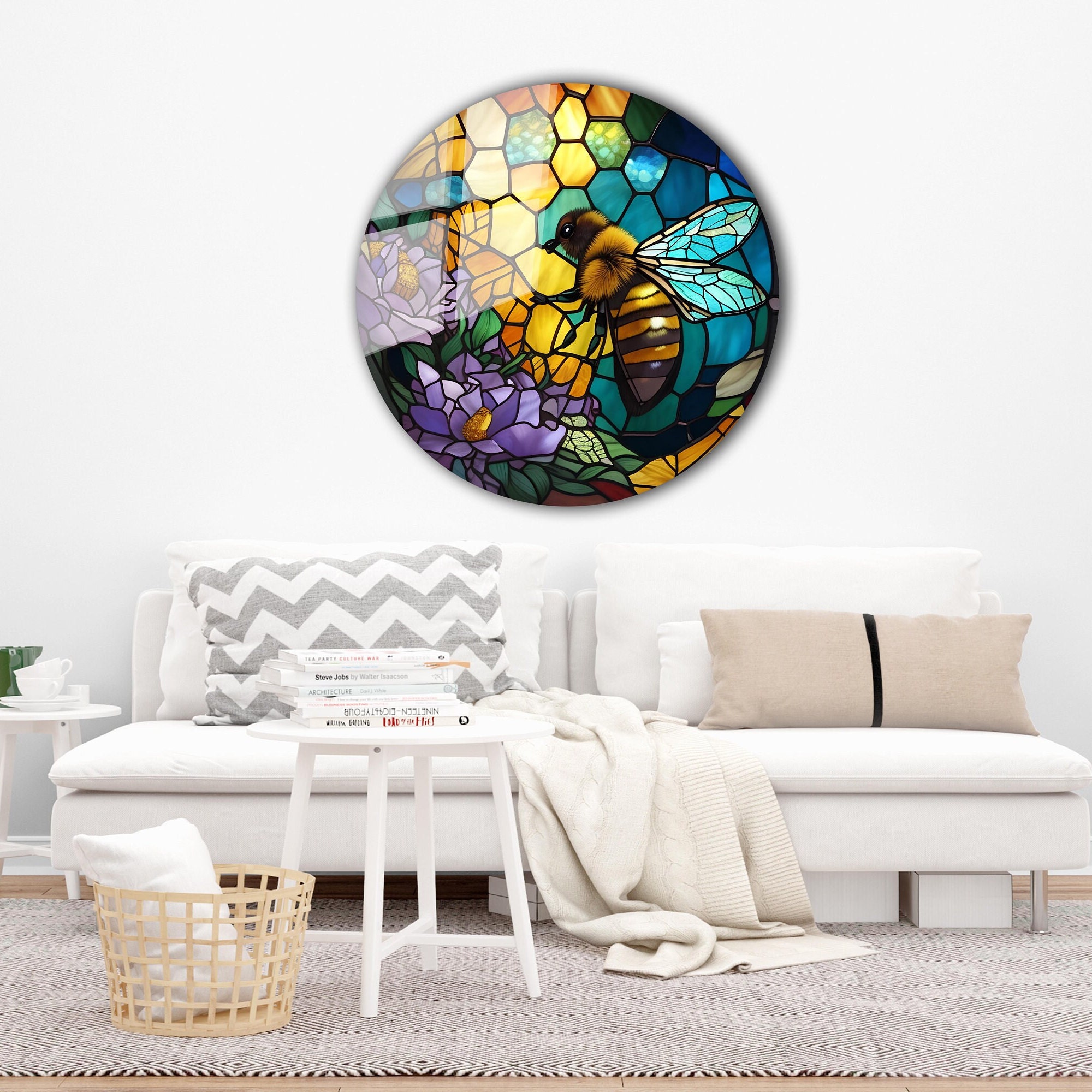Stained Glass Wall Painting Art Work-colored Glass Art - Etsy