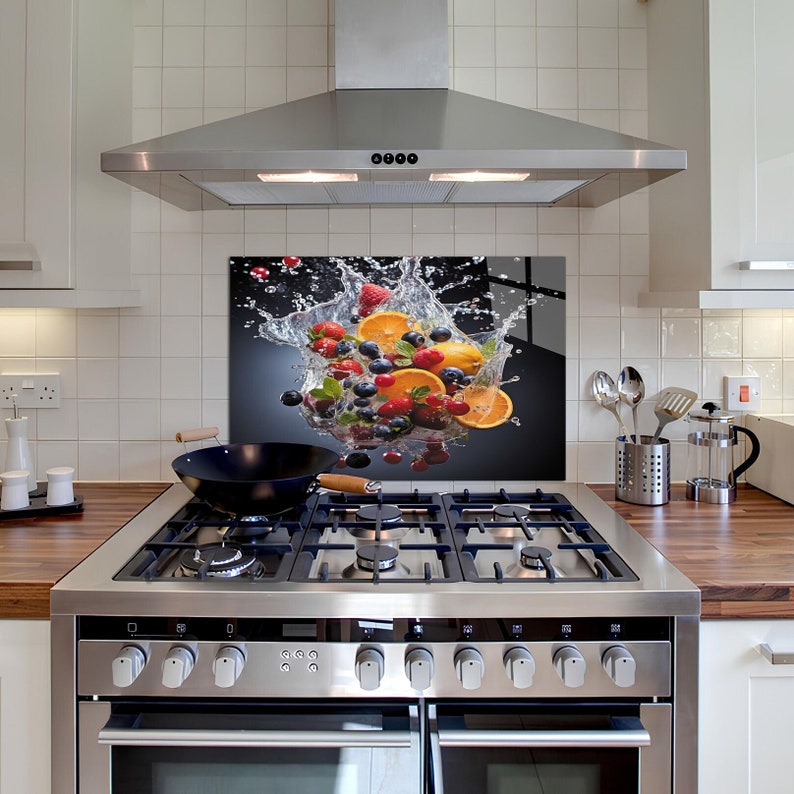 Glass Stove Backsplash Panel, Kitchen Backsplash Tile, Chopping Board ...