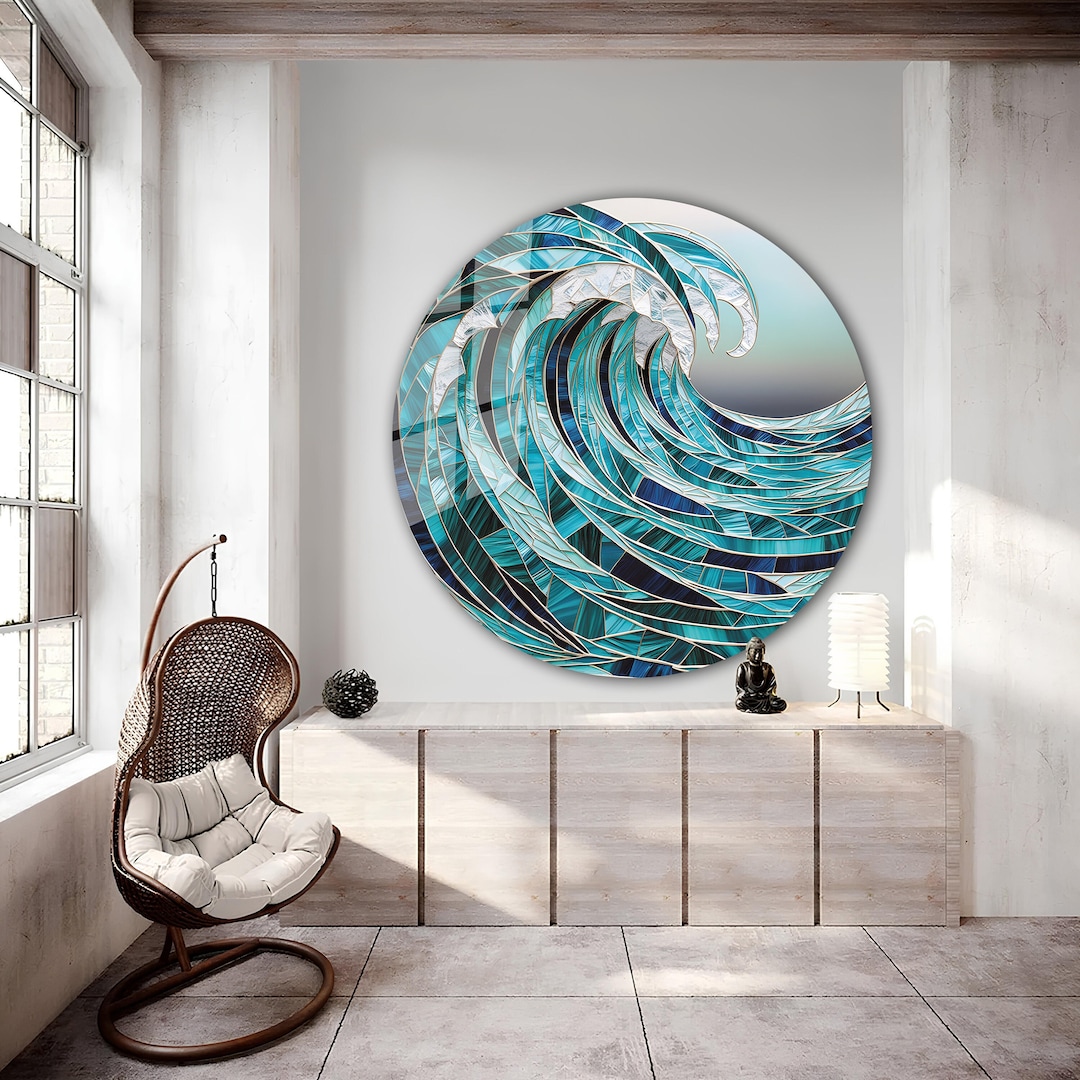 Tempered Glass Wall Art-round Wall Art Gift-circle Wall Art-tempered ...