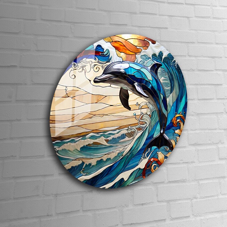 Tempered Glass Wall Art-round Wall Art Gift-circle Wall Art-tempered ...