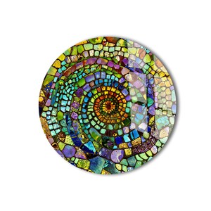 Stained Glass Wall Art Print Round Glass Art Panoramic Large Wall Art ...