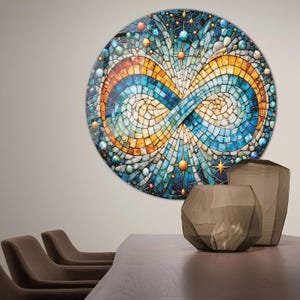Infinity Symbol Glass Mosaic Wall Art Decor, Abstract Wall Painting ...