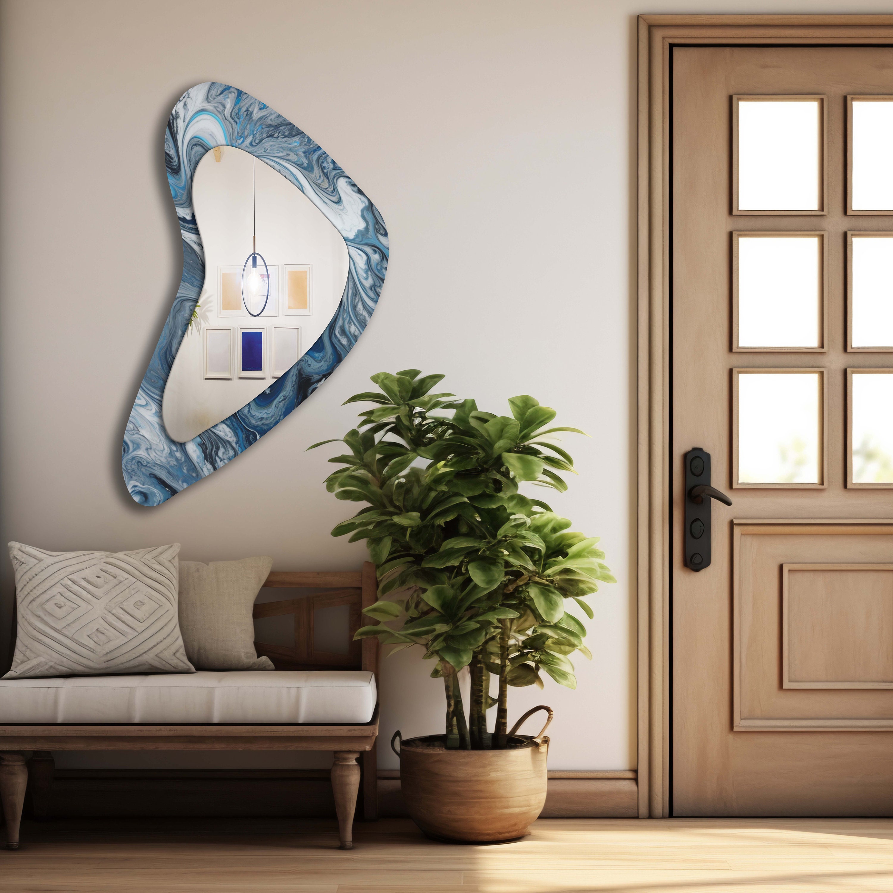 Asymmetrical Mirror Irregular Mirror Mirror Wall Decor on - Etsy