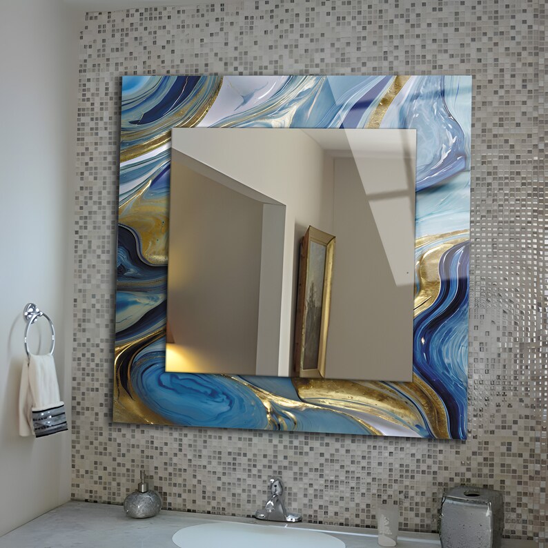 Mirror Wall Decor for Bedroom, Glass Wall Decor Entryway, Living Room ...