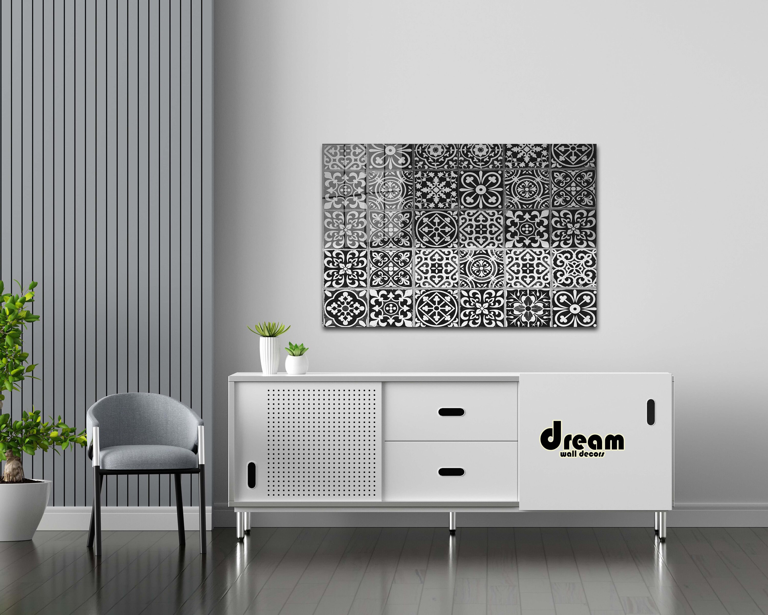 Korean Pattern Wall Decor Korean Traditional Wall Art Korea Glass Wall ...