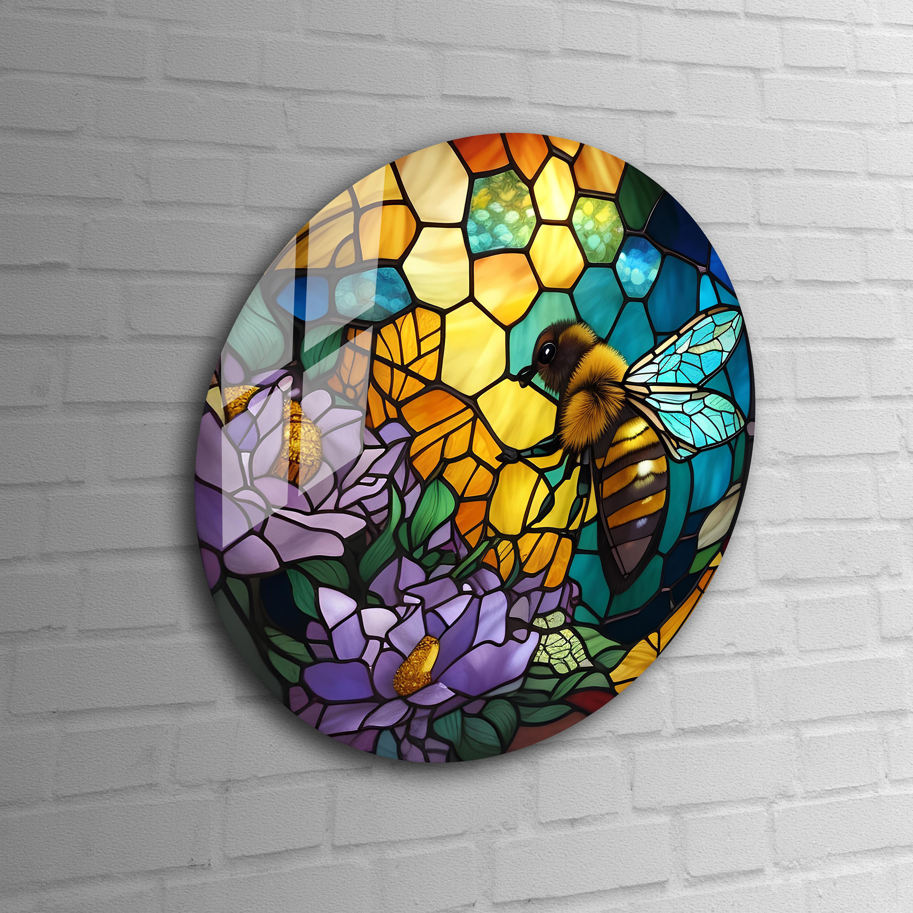 Stained Glass Wall Painting Art Work-colored Glass Art - Etsy
