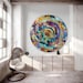 Stained Glass Wall Art Print Round Glass Art Panoramic Large Wall Art ...