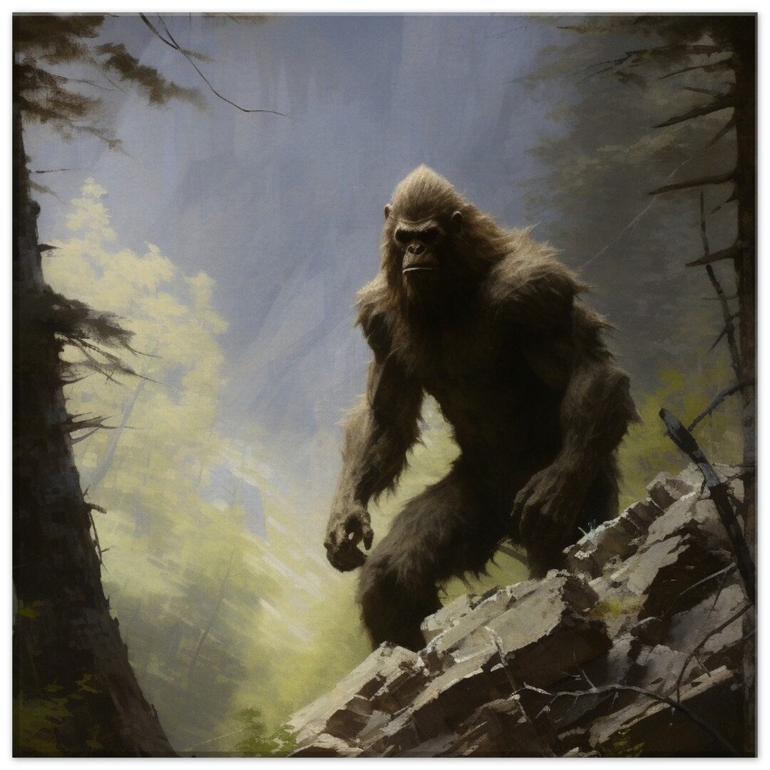 Squatch Art Print on Canvas - Etsy