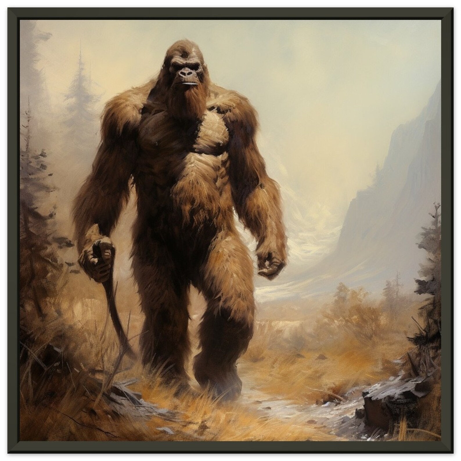 Bigfoot Premium Matte Paper Metal Framed Poster - Etsy