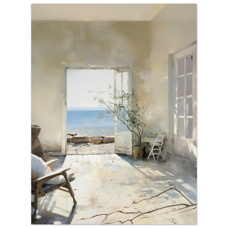 Andrew Wyeth Styled Water Color Print, New England Coast, Beautify Any ...