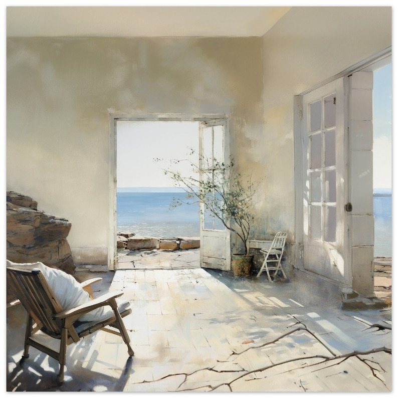 Andrew Wyeth Styled Water Color Print, New England Coast, Beautify Any ...