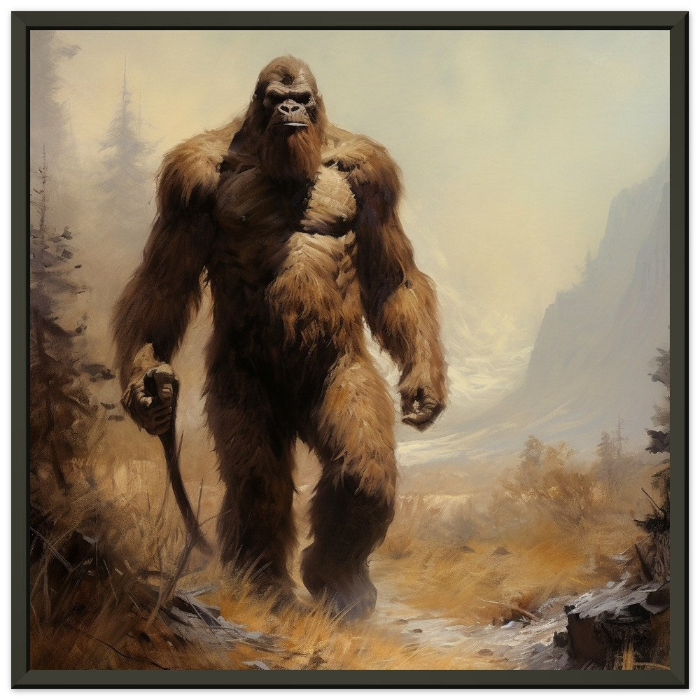 Bigfoot Art Print Museum-quality Matte Paper Metal Framed Poster, Sold ...