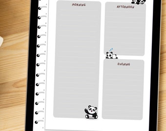 Panda Themed to Do List Panda Themed Daily Planner Panda - Etsy