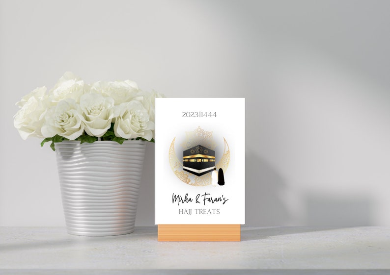 Personalized Umrah Mubarak& Hajj Mubarak, Hajj Treats Card, Umrah ...