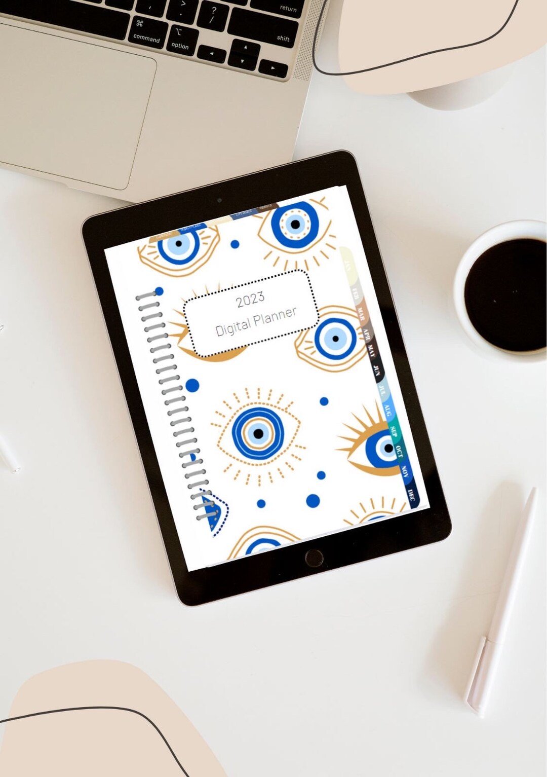 2023 Digital Planner, Dated Digital Journal for Goodnotes, Evileye ...