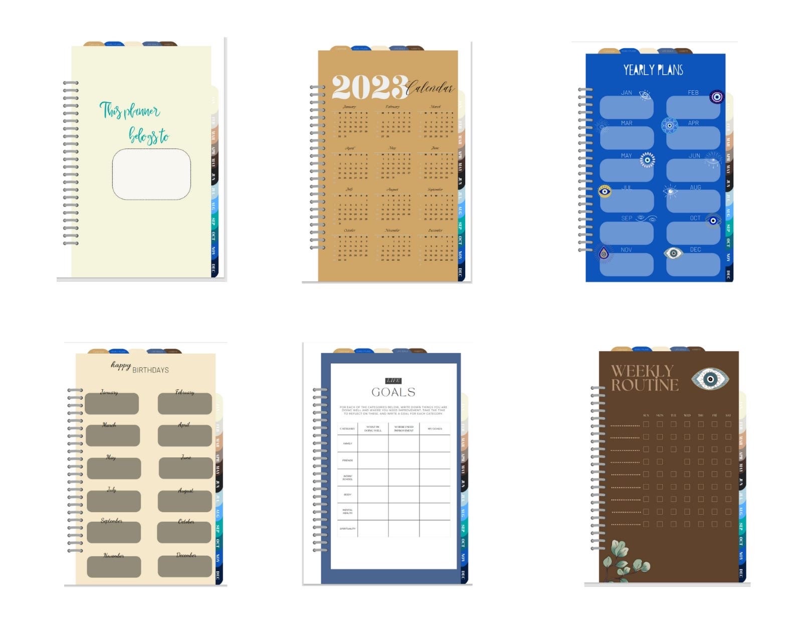 2023 Digital Planner, Dated Digital Journal for Goodnotes, Evileye ...