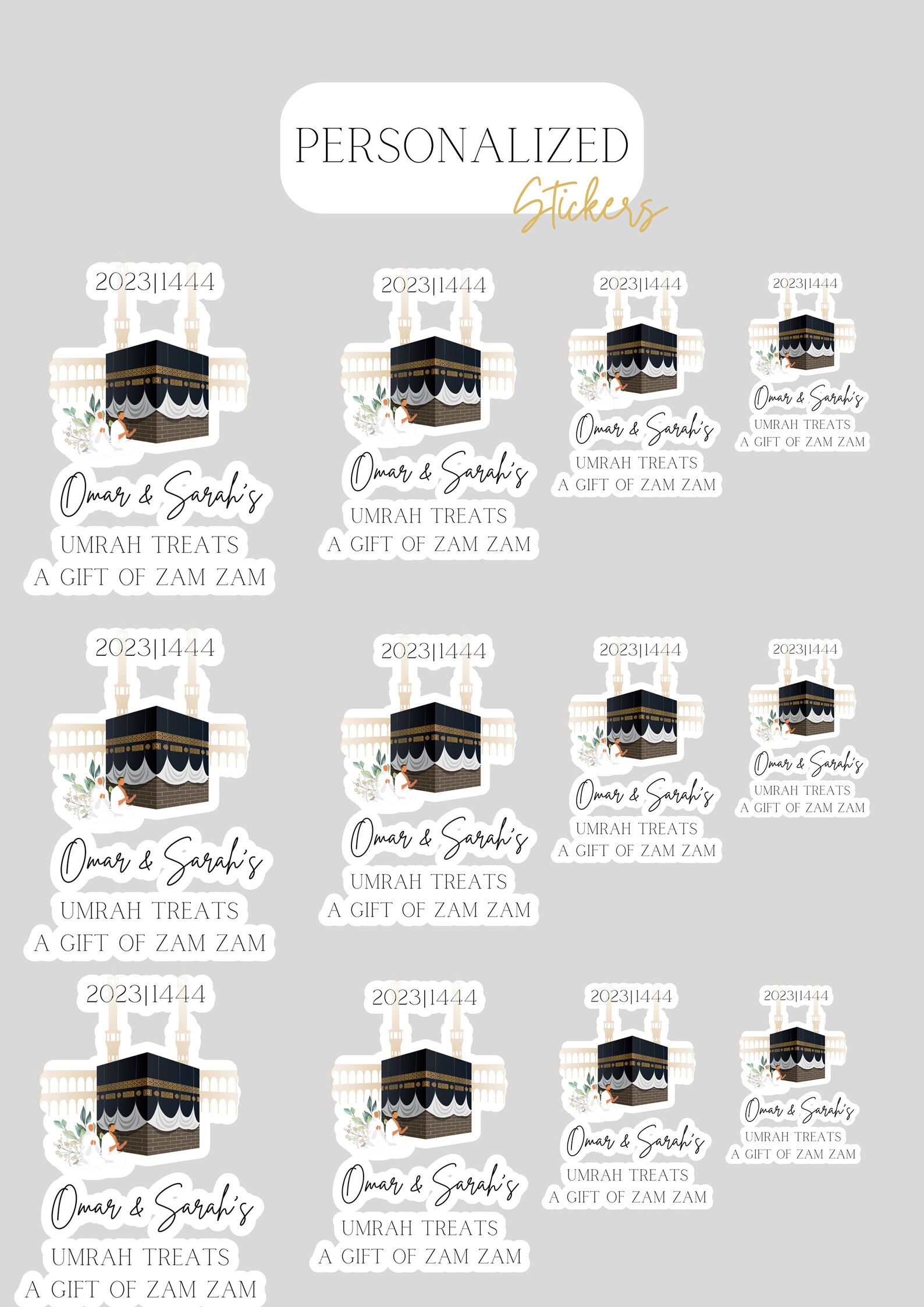 Personalized Umrah Mubarak& Hajj Mubarak, Personalized Hajj Gifts ...