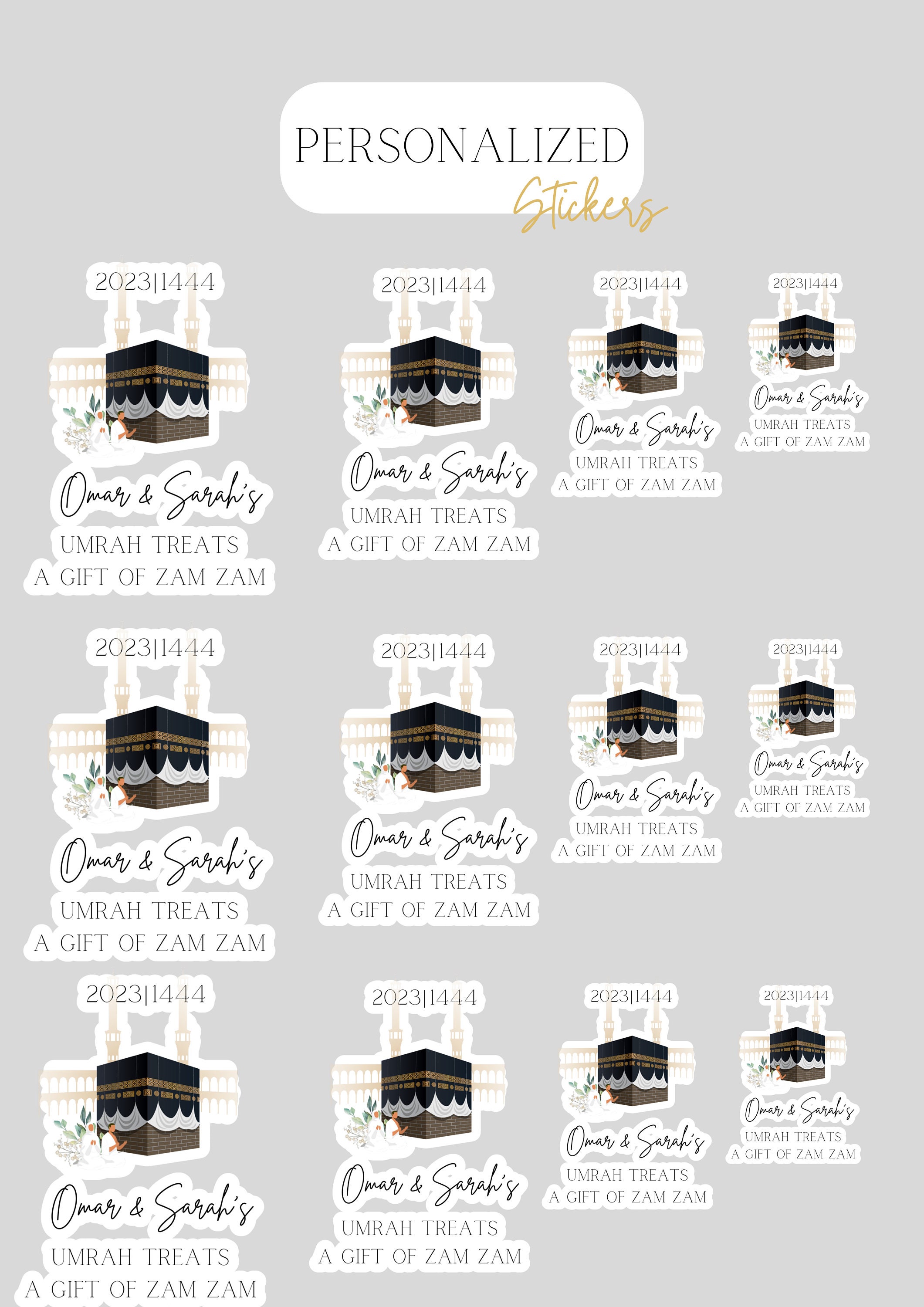 Personalized Umrah Mubarak& Hajj Mubarak, Personalized Hajj Gifts ...