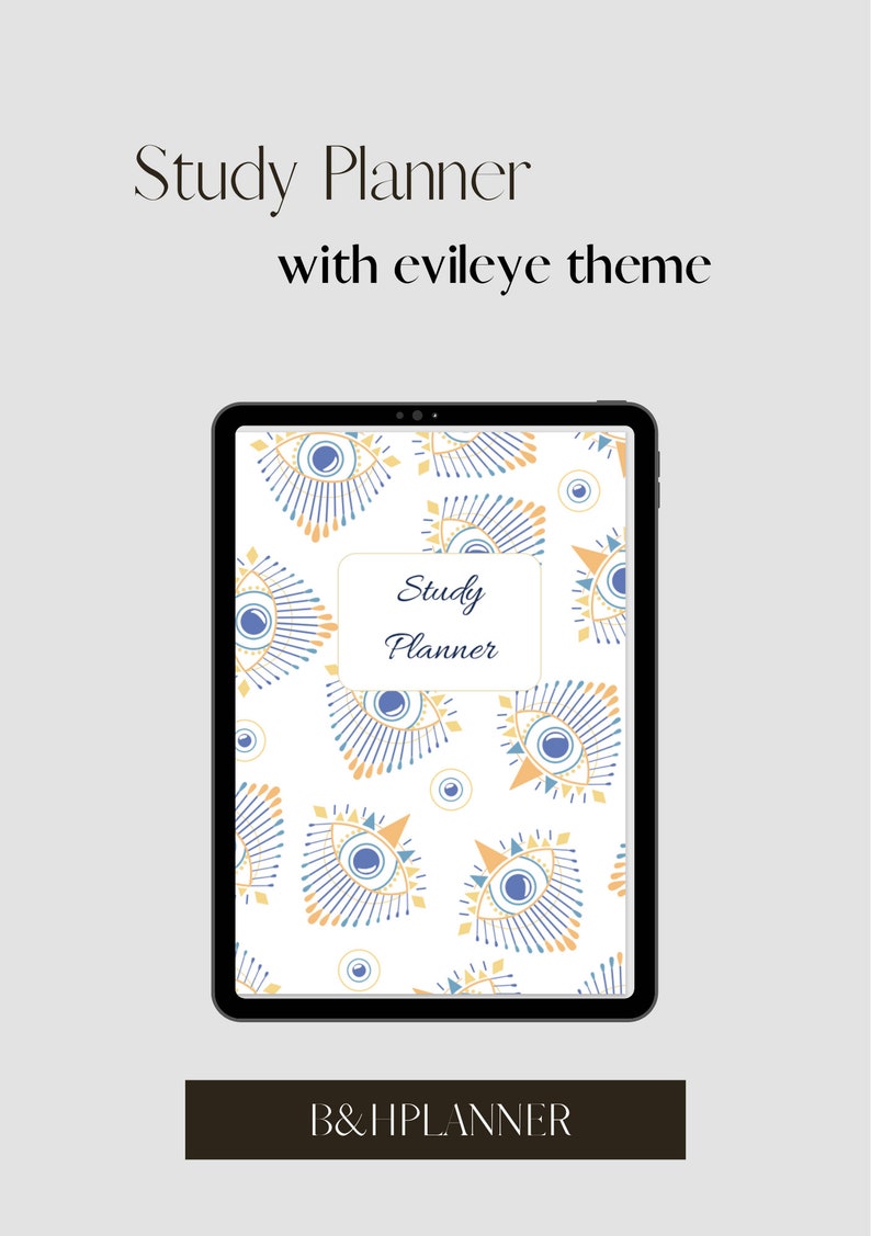 Study Planner, Evileye Themed Study Planner, Digital Study Planner ...