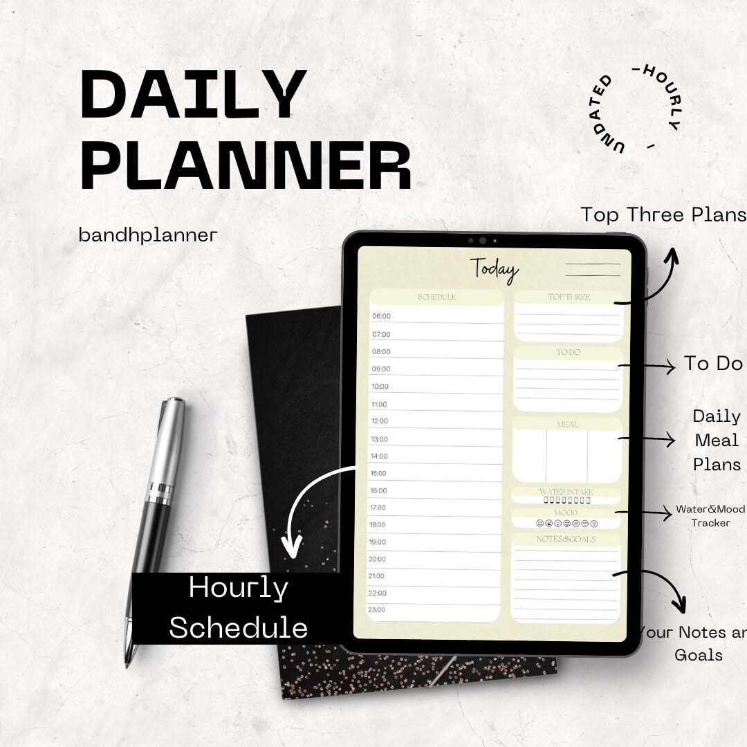 IPad Pro, Digital Calendar, Daily Planner, iPad Planner, Goodnotes ...