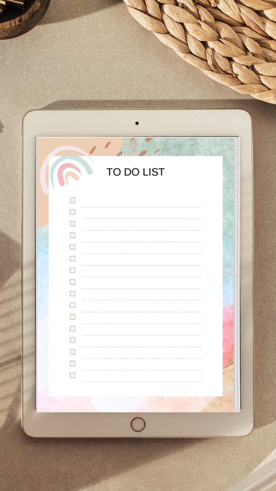 Printable to Do List, Digital to Do List, to Do List Rainbow, Rainbow ...