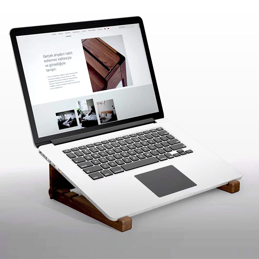 Laptop Stand Wood Laptop Stand Portable Stand Walnut Laptop Stand ...