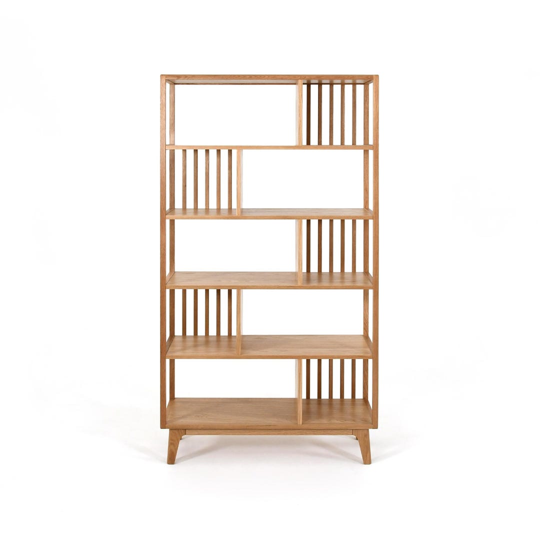 Avila Slatted Shelving Unit | Oak Bookshelf | Stylish Storage Unit ...