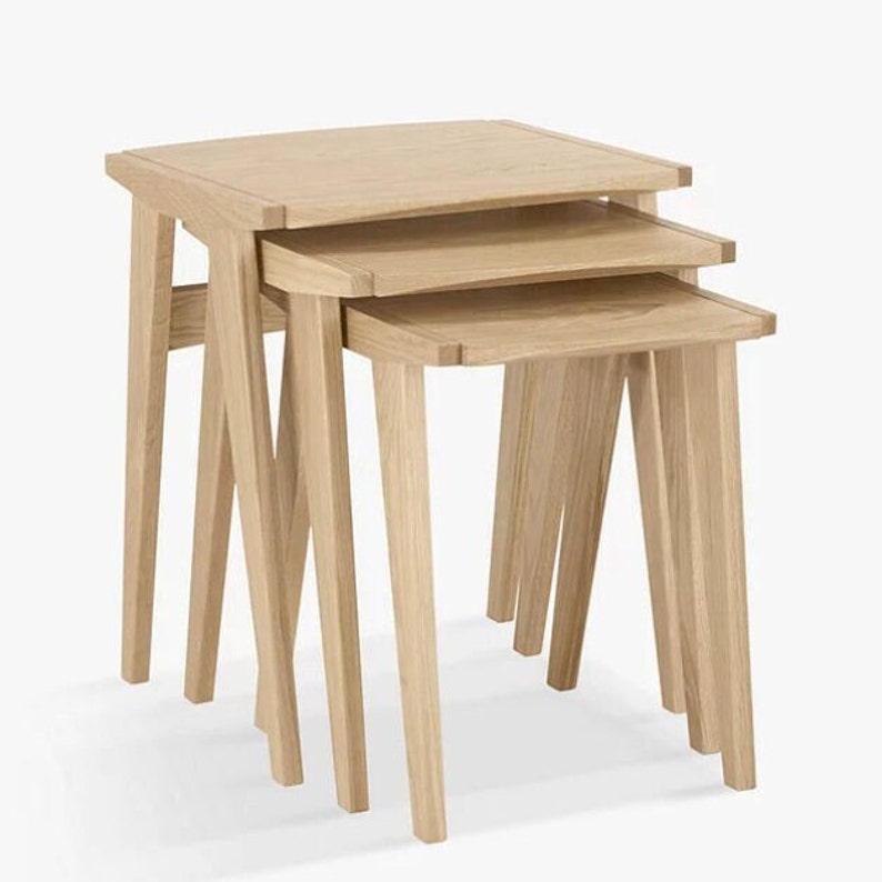 Nest of Tables | Nesting Table | Oak of Table | Set of 3 Mid Century ...