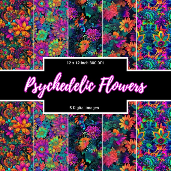 Psychedelic Flowers Background