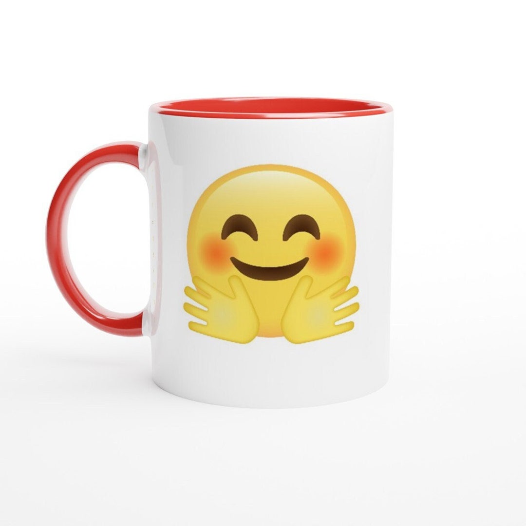 Mug Hugging Emoji Smiling Face With Open Hands - Etsy
