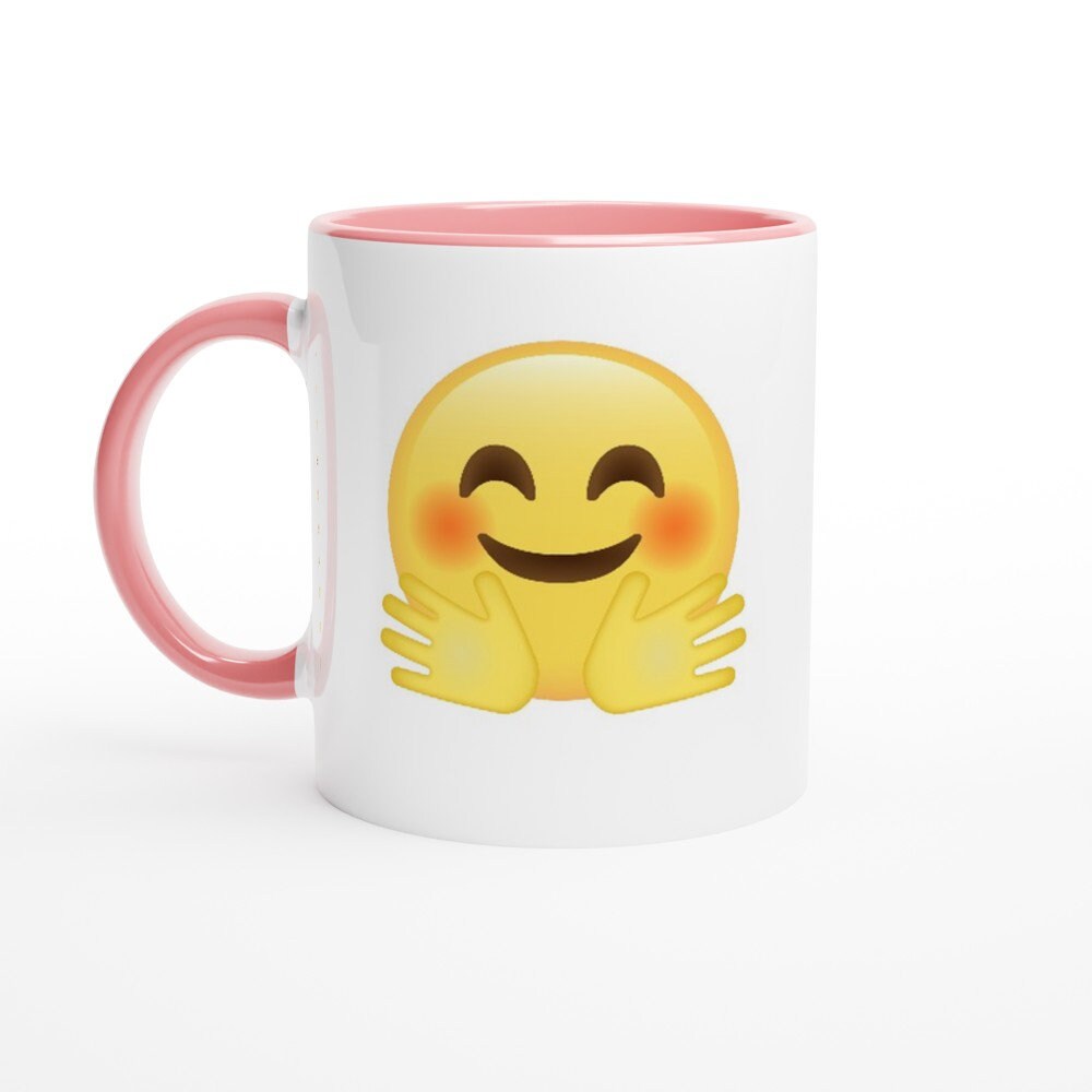 Mug Hugging Emoji Smiling Face With Open Hands - Etsy
