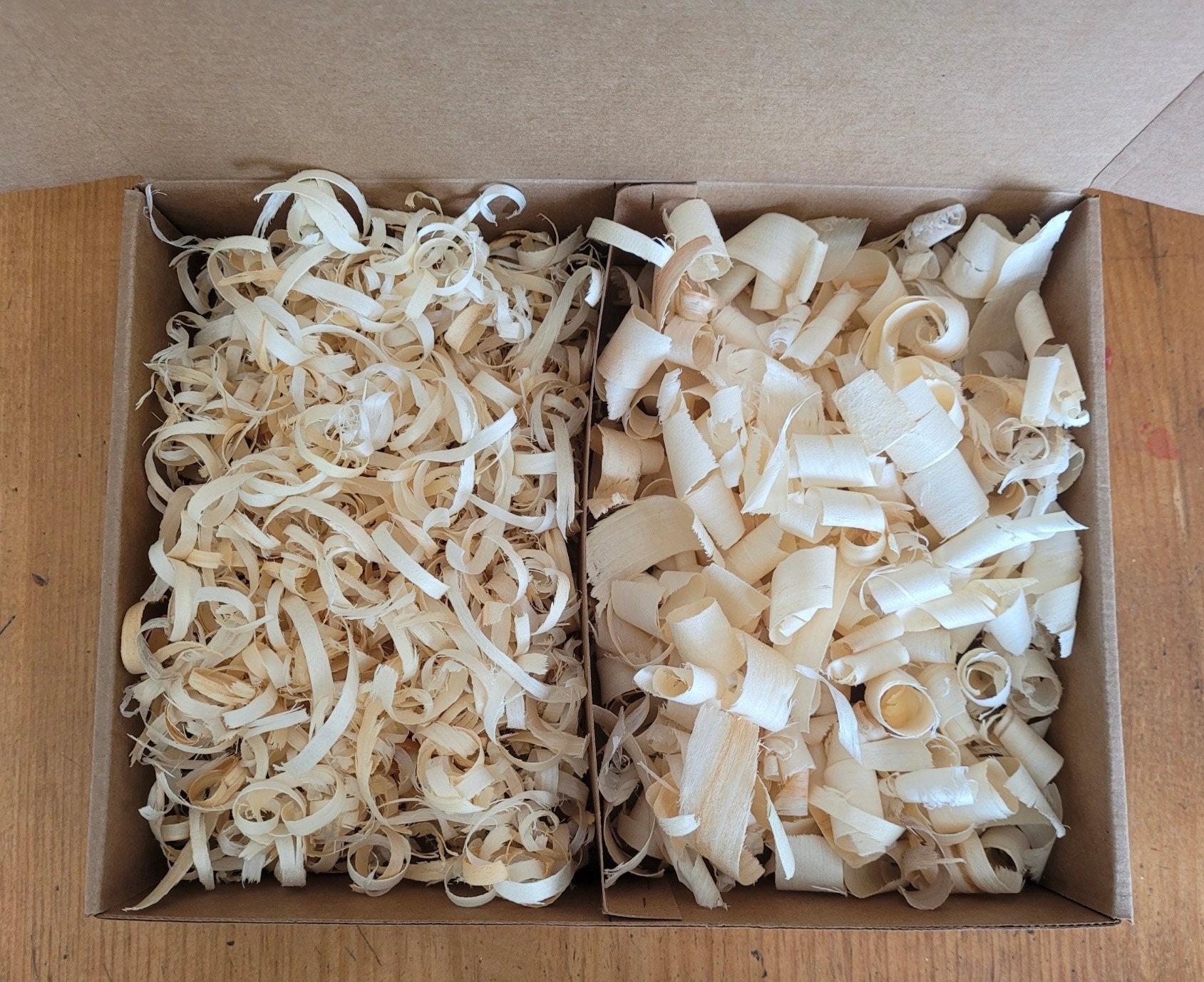 Sample of 1/4 Inch AND 1 Inch Wood Shaving Packaging - Etsy