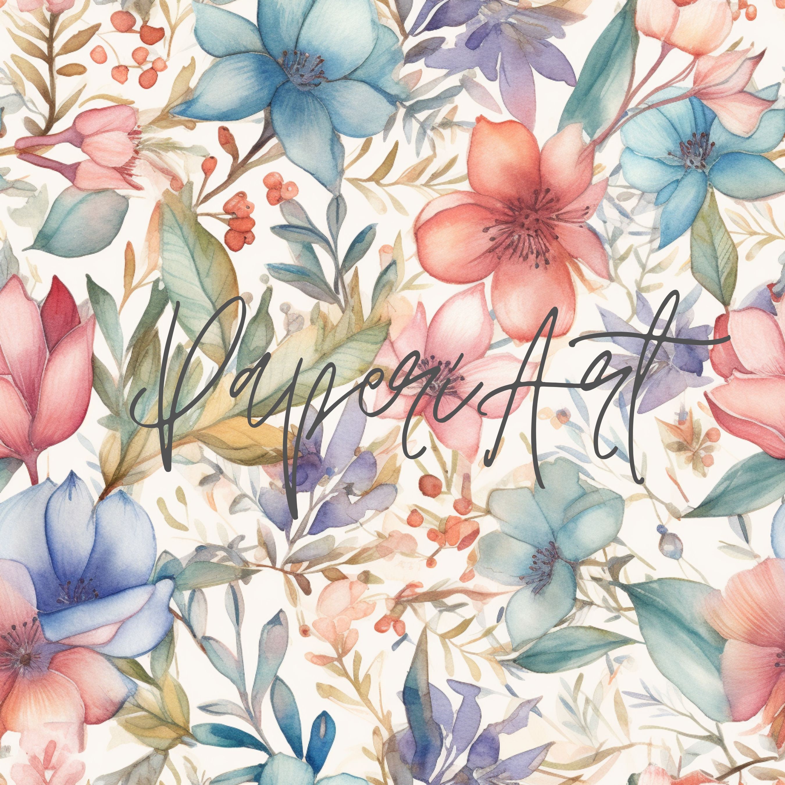 Watercolor Floral Digital Paper, Flower Seamless Patterns, Floral ...