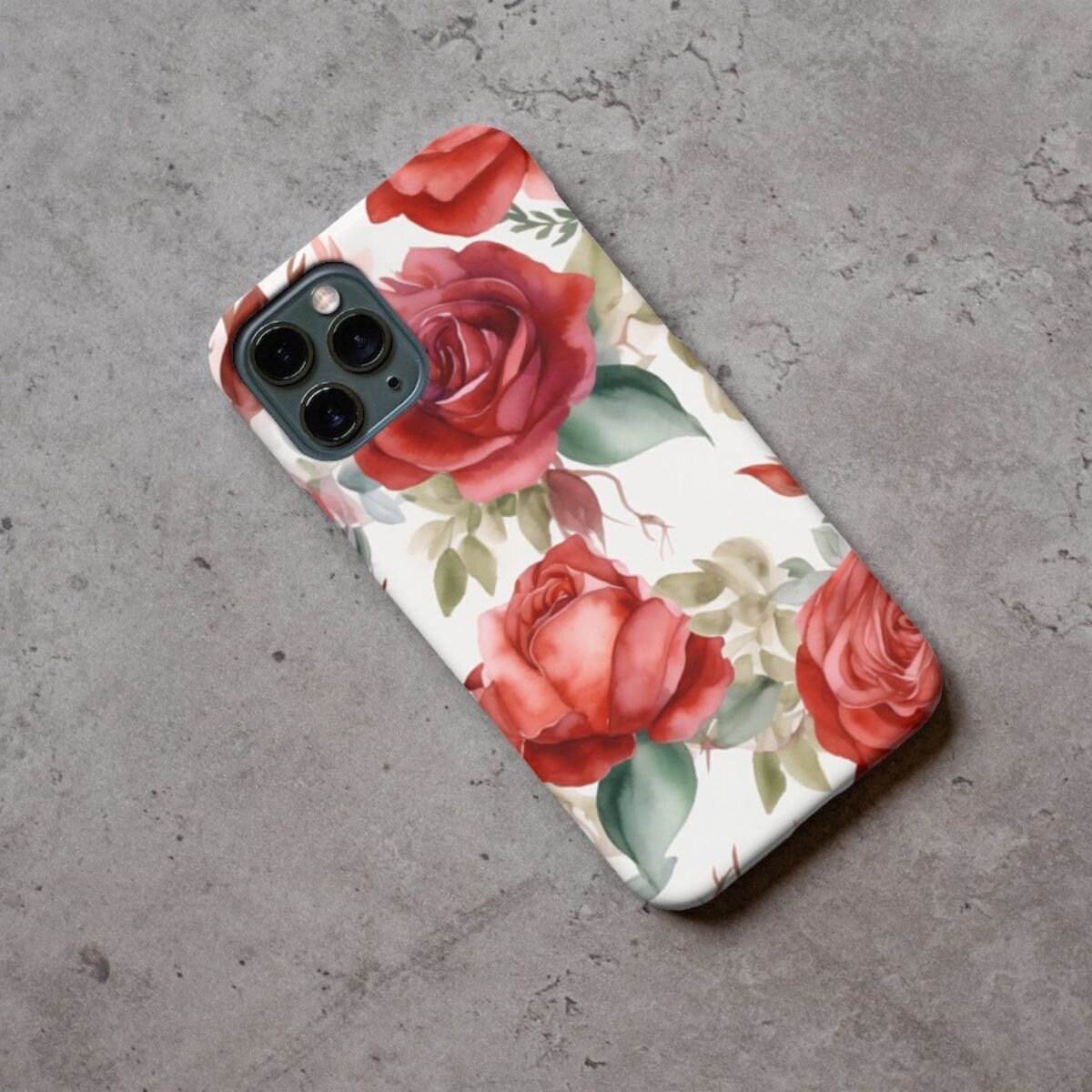 Watercolor Red Roses Digital Paper Set, Red Roses Seamless Pattern ...