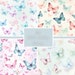 Pastel Butterflies Digital Paper Set, Watercolor Butterflies Seamless ...