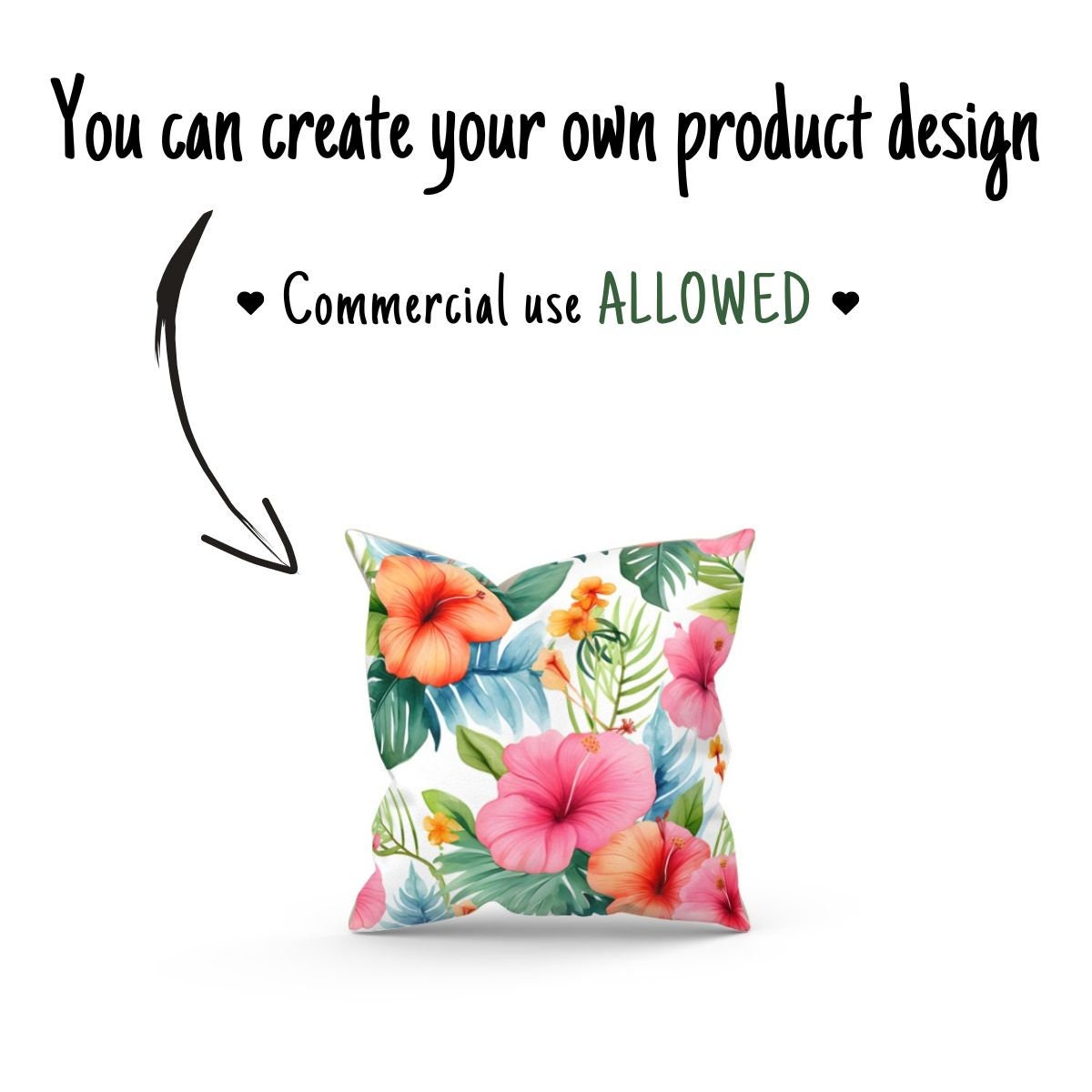 Watercolor Tropical Flowers Digital Paper Set Tropical Floral - Etsy