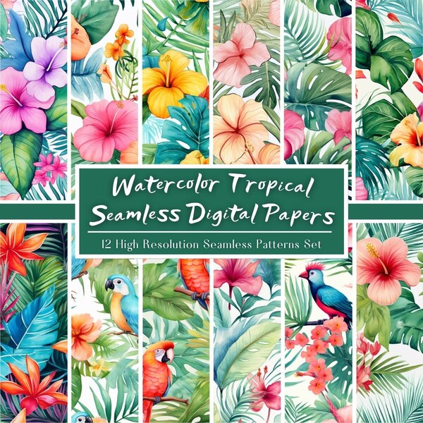 Flower Digital Paper - Etsy