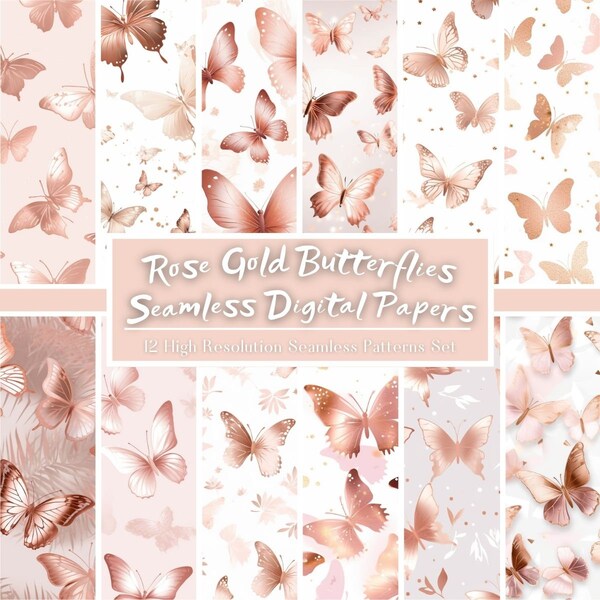 Rose Gold Butterfly Clip Art - Etsy